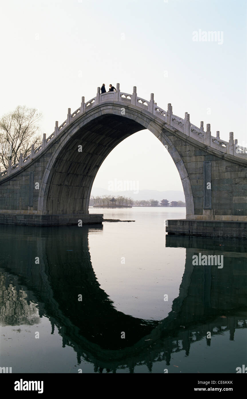 China,Beijing,Summer Palace,Arched Bridge on Kunming Lake Stock Photo ...