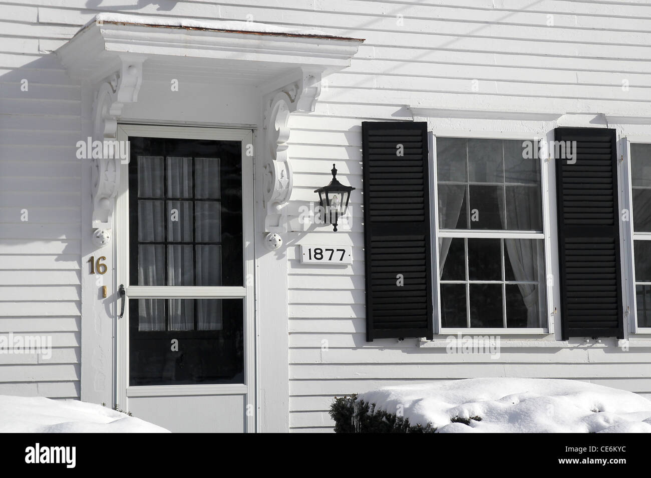 Detail of a home in Jaffrey Center, New Hampshire Stock Photo - Alamy