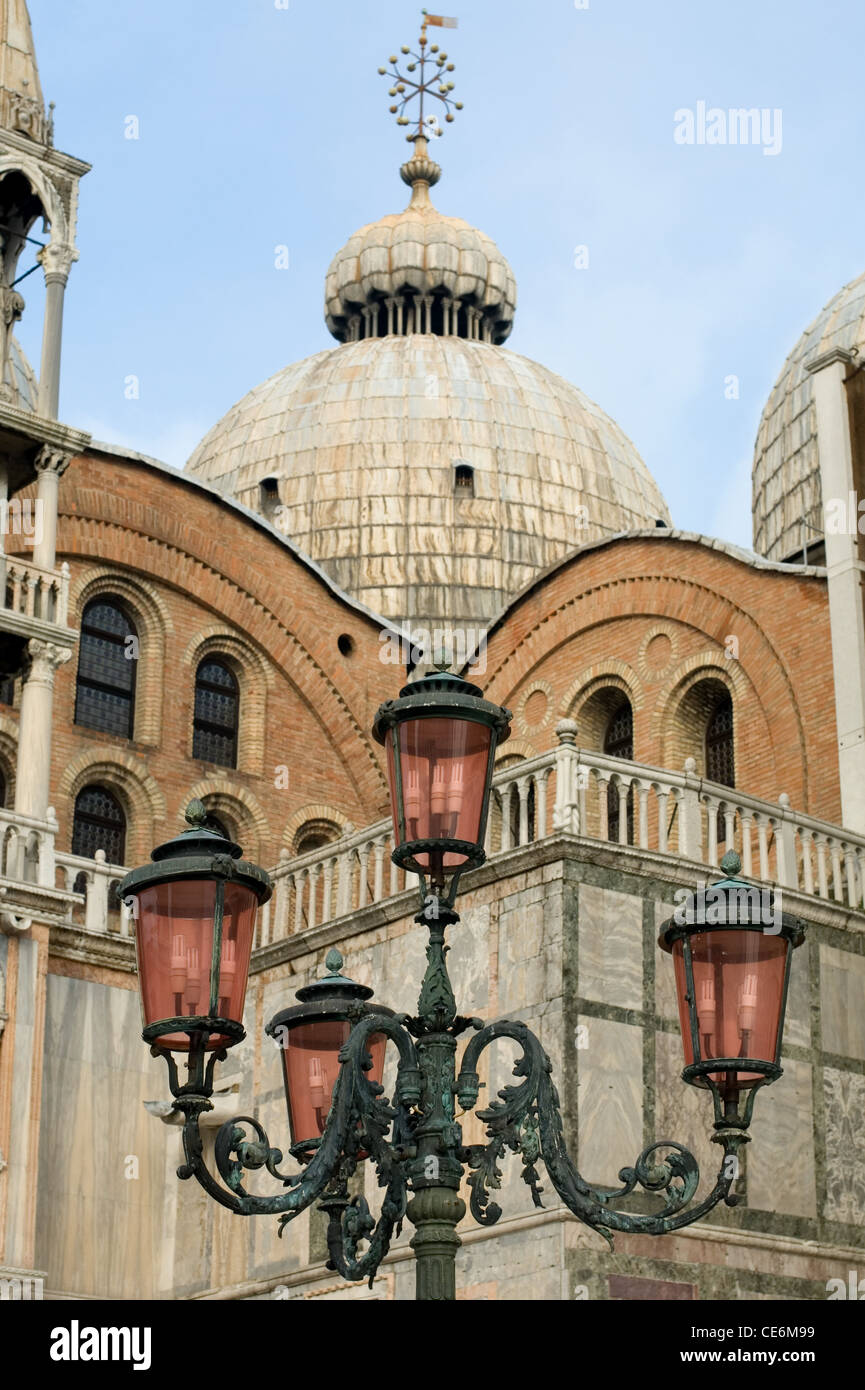Ornate street lights in St Mark's Square, Venice, Italy Stock Photo - Alamy