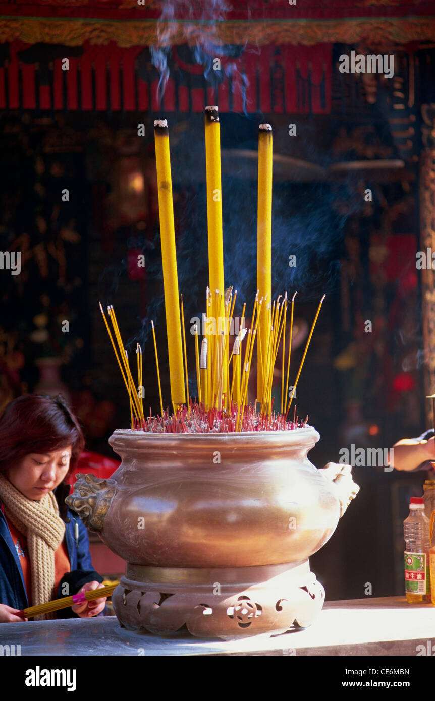 China,Hong Kong,Cheung Chau Island,Incense at Pak Tai Temple Stock ...
