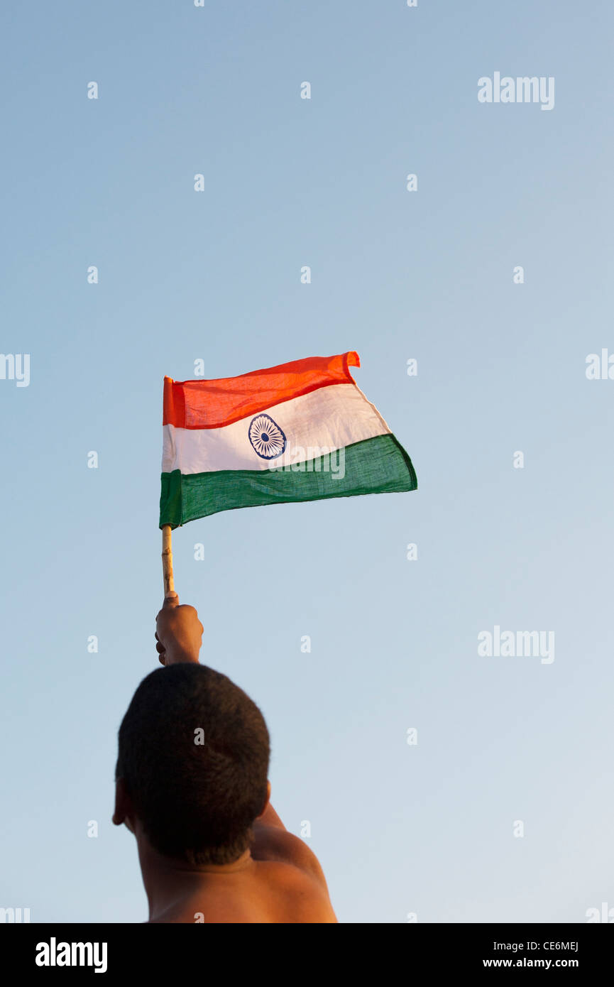 Holding indian national flags hi-res stock photography and images - Alamy
