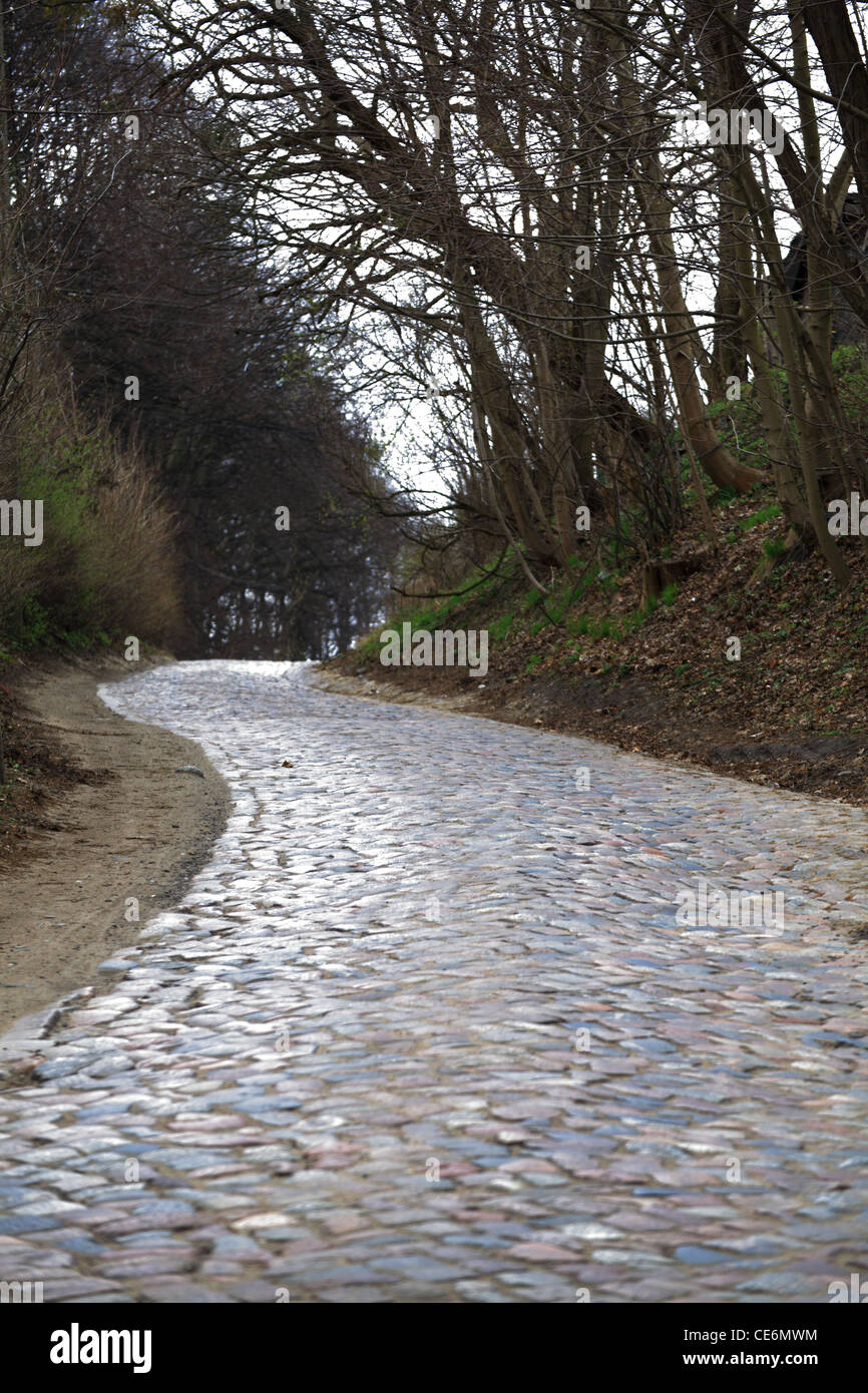 An old cobbled road leading to up Stock Photo - Alamy