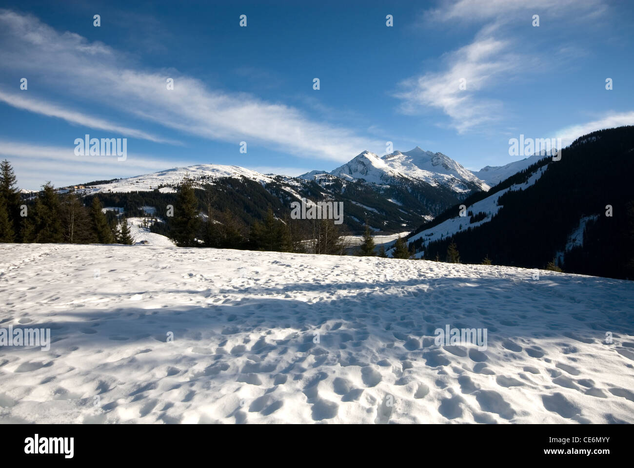Alpine Winter Scene, Austria Stock Photo - Alamy