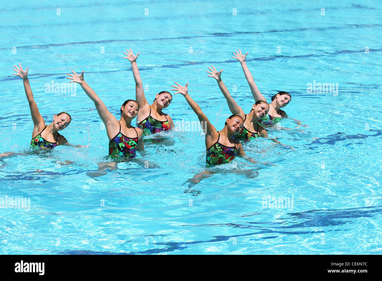 Group of Swimmers Performing, Musical Performance Stock Photo - Alamy