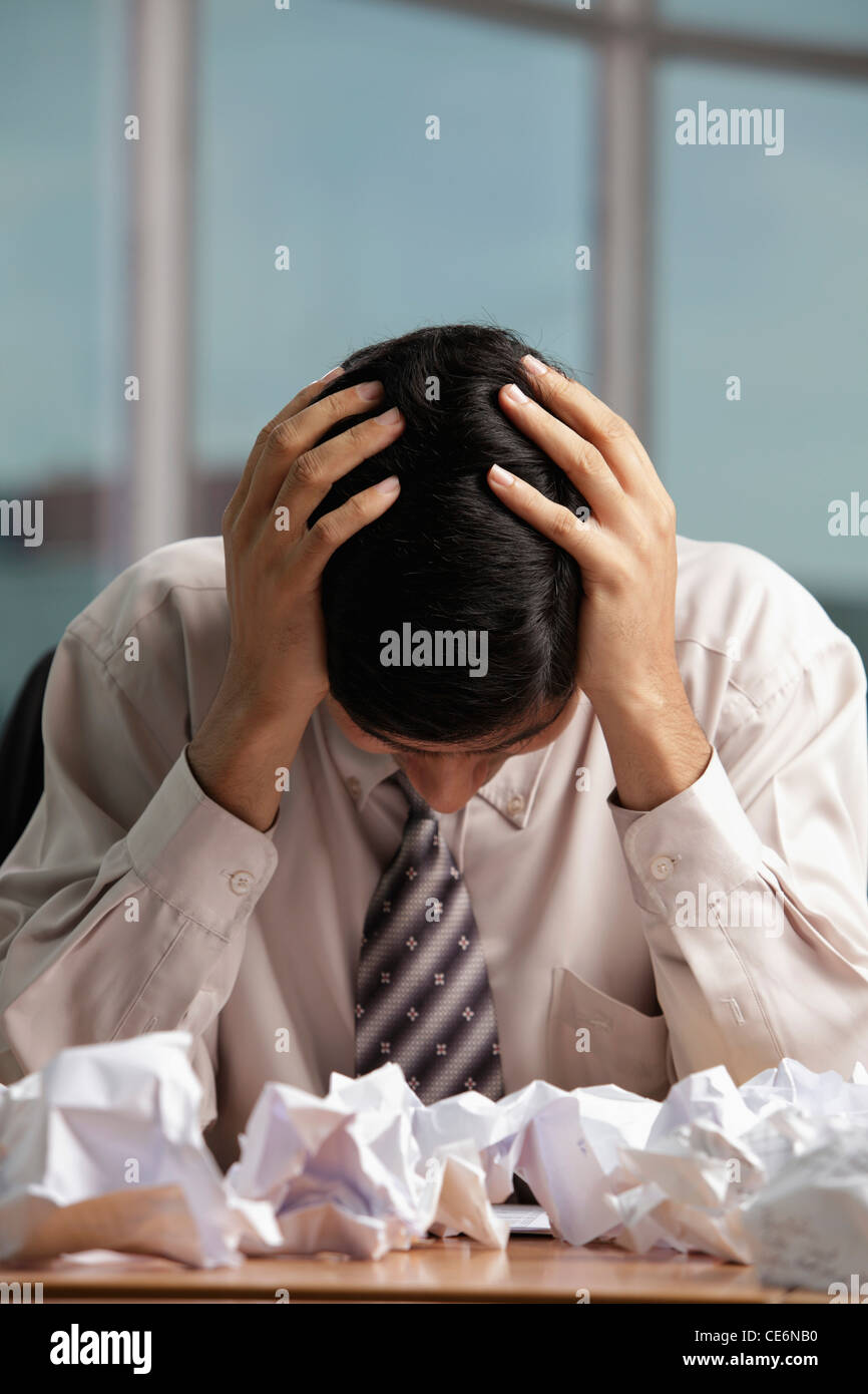 Paper on head hi-res stock photography and images - Alamy