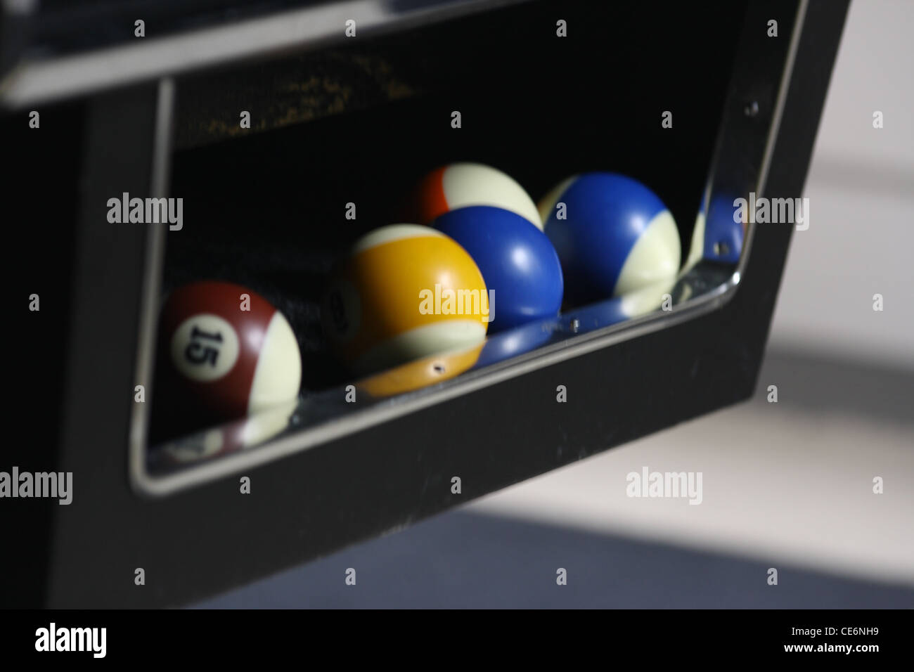 Pool table balls Stock Photo - Alamy