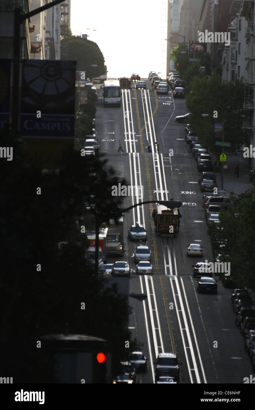 California Street San Francisco, Cable car Stock Photo - Alamy