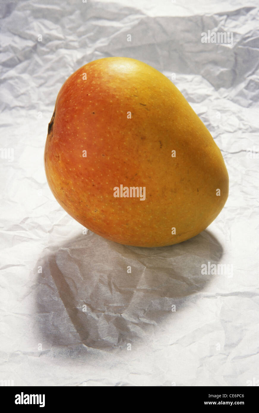 one ripe Alphonso Mango fruit tabletop Stock Photo - Alamy