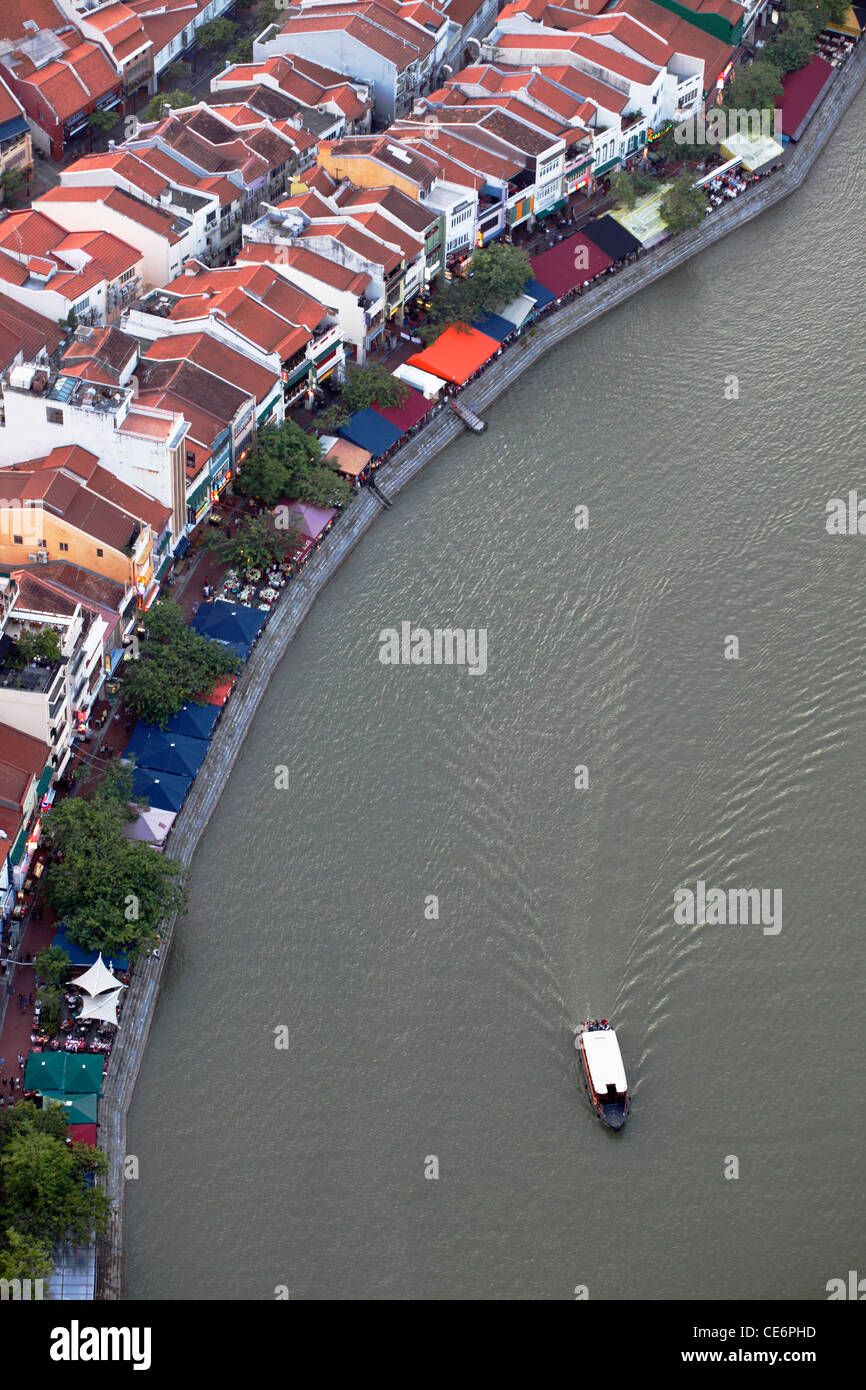 Ariel view of Boat Quay Stock Photo - Alamy