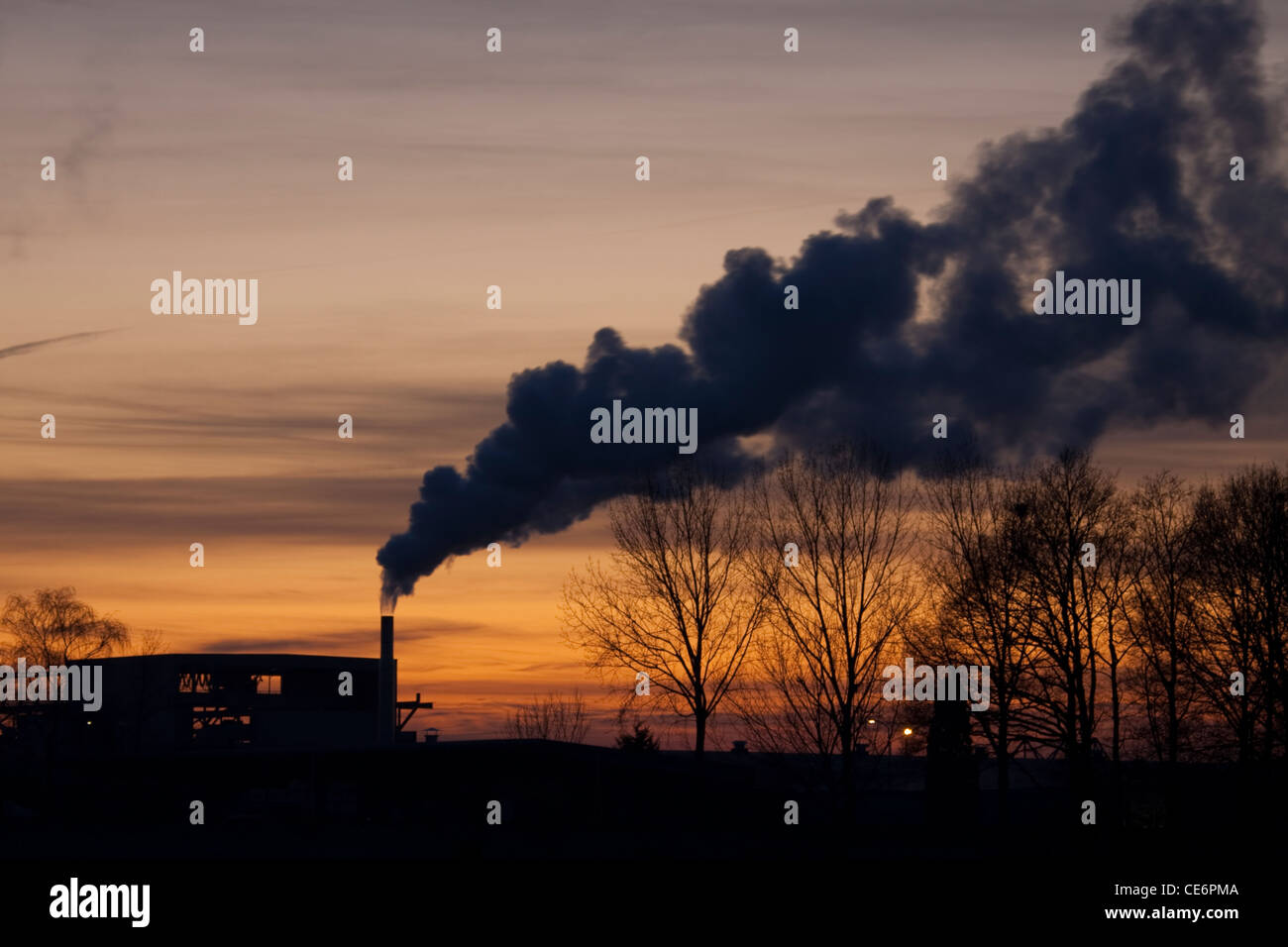 Factory pumping out unknown emissions Stock Photo - Alamy