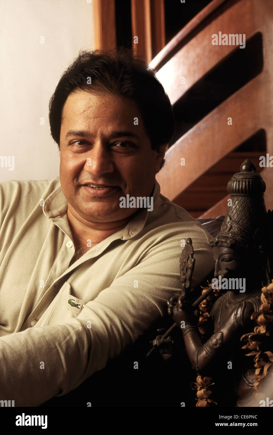 Anup Jalota ; Indian singer musician and actor ; sings Hindu devotional ...