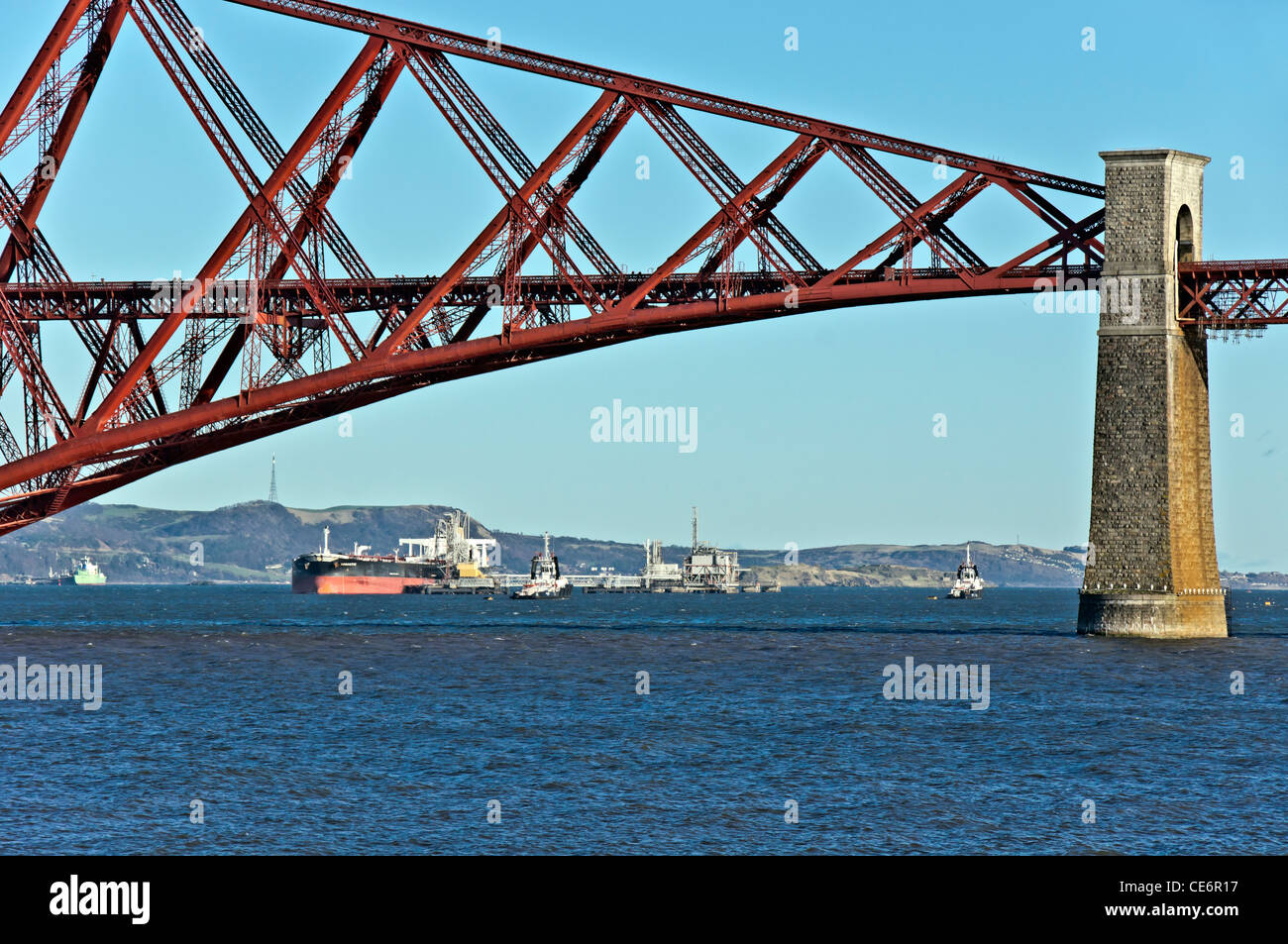 Hound Point Oil Terminal on the Firth of Forth viewed from South ...