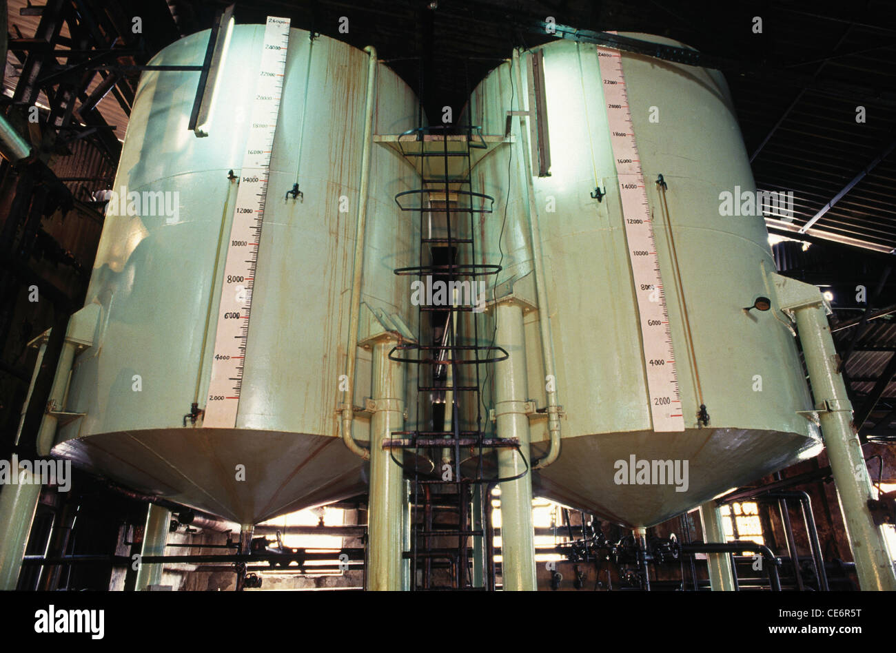 Chemical factory storage tanks ; india ; asia Stock Photo - Alamy