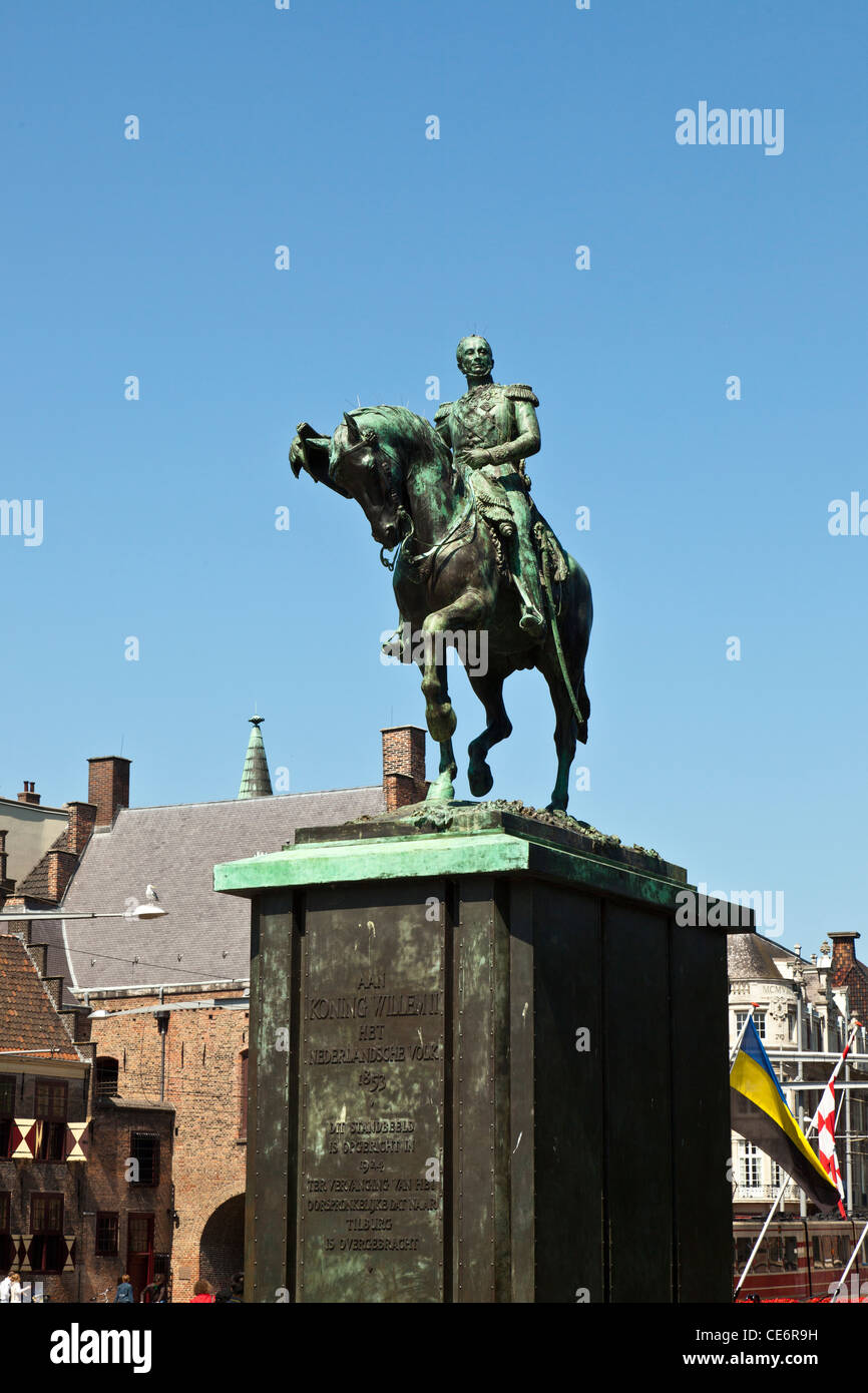Equestrian statue of King William II in The Hague. The Netherlands ...