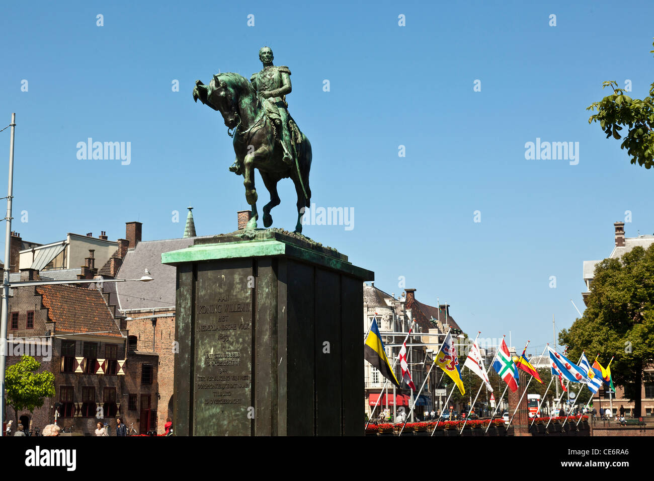 Equestrian statue of King William II in The Hague. The Netherlands ...