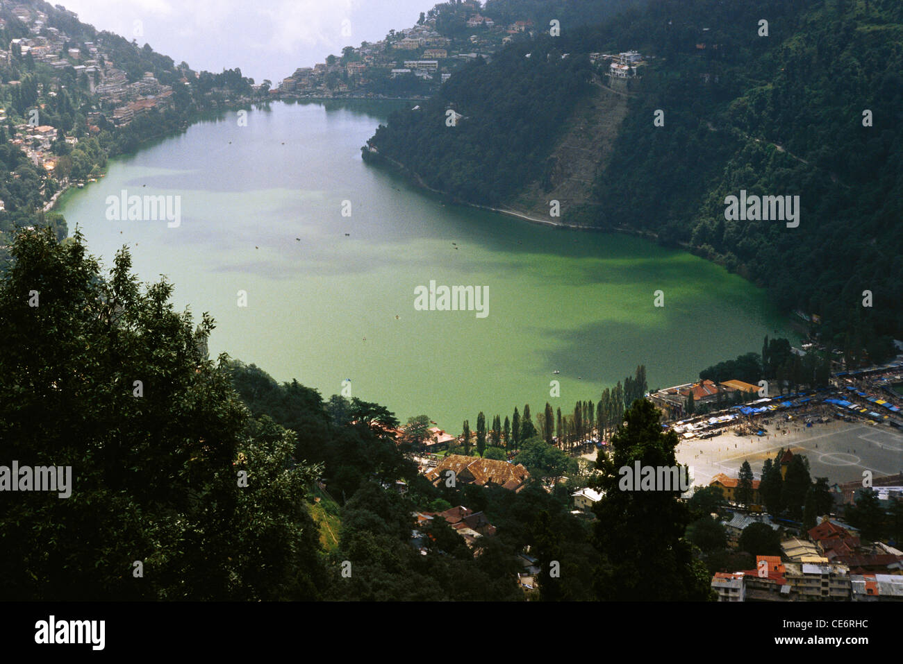 Aerial view naini lake nainital uttaranchal uttarakhand india Stock ...