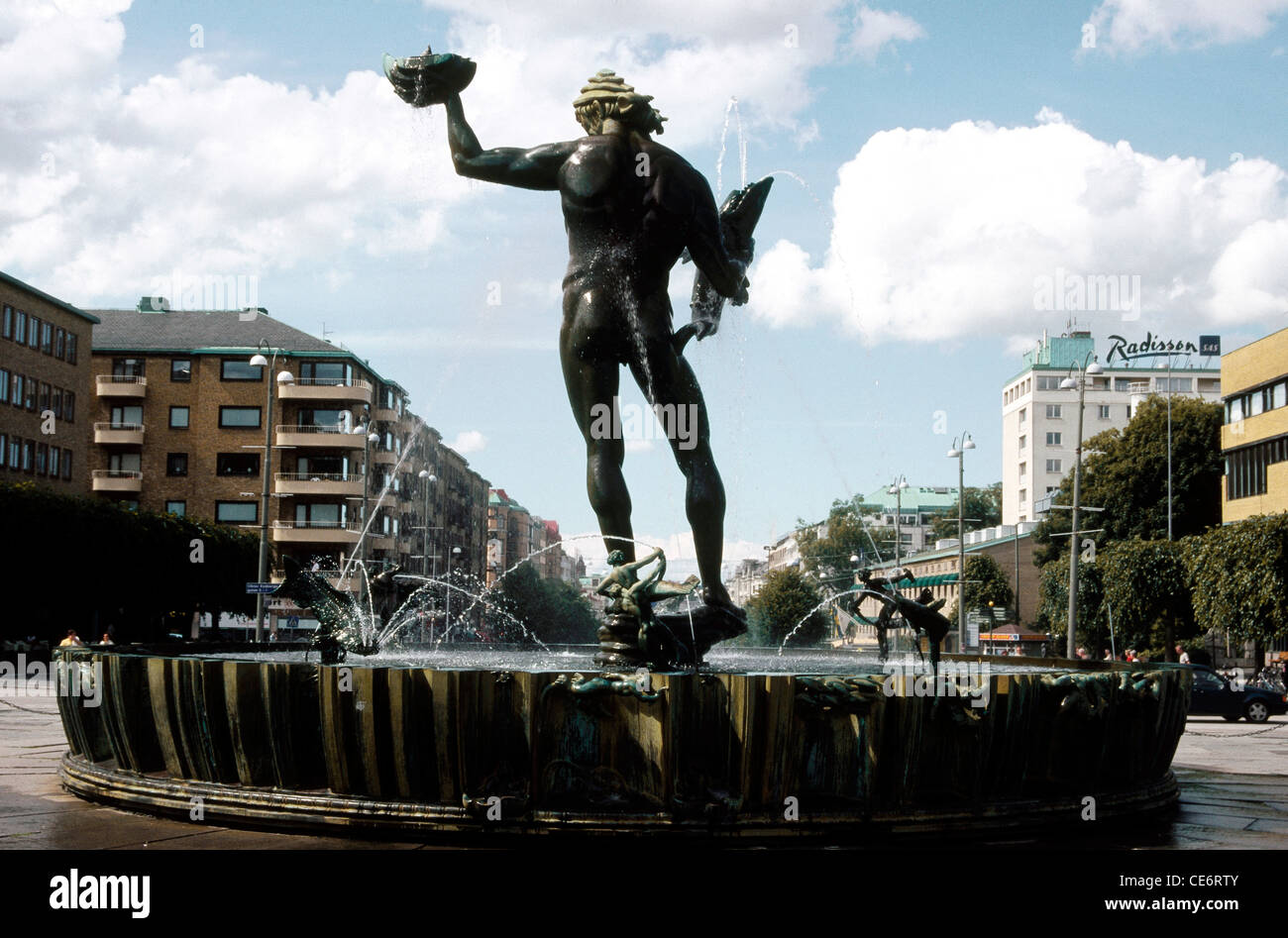 ANG 87871 : Statue of Poseidon water fountain roundabout Gotaplatsen ...