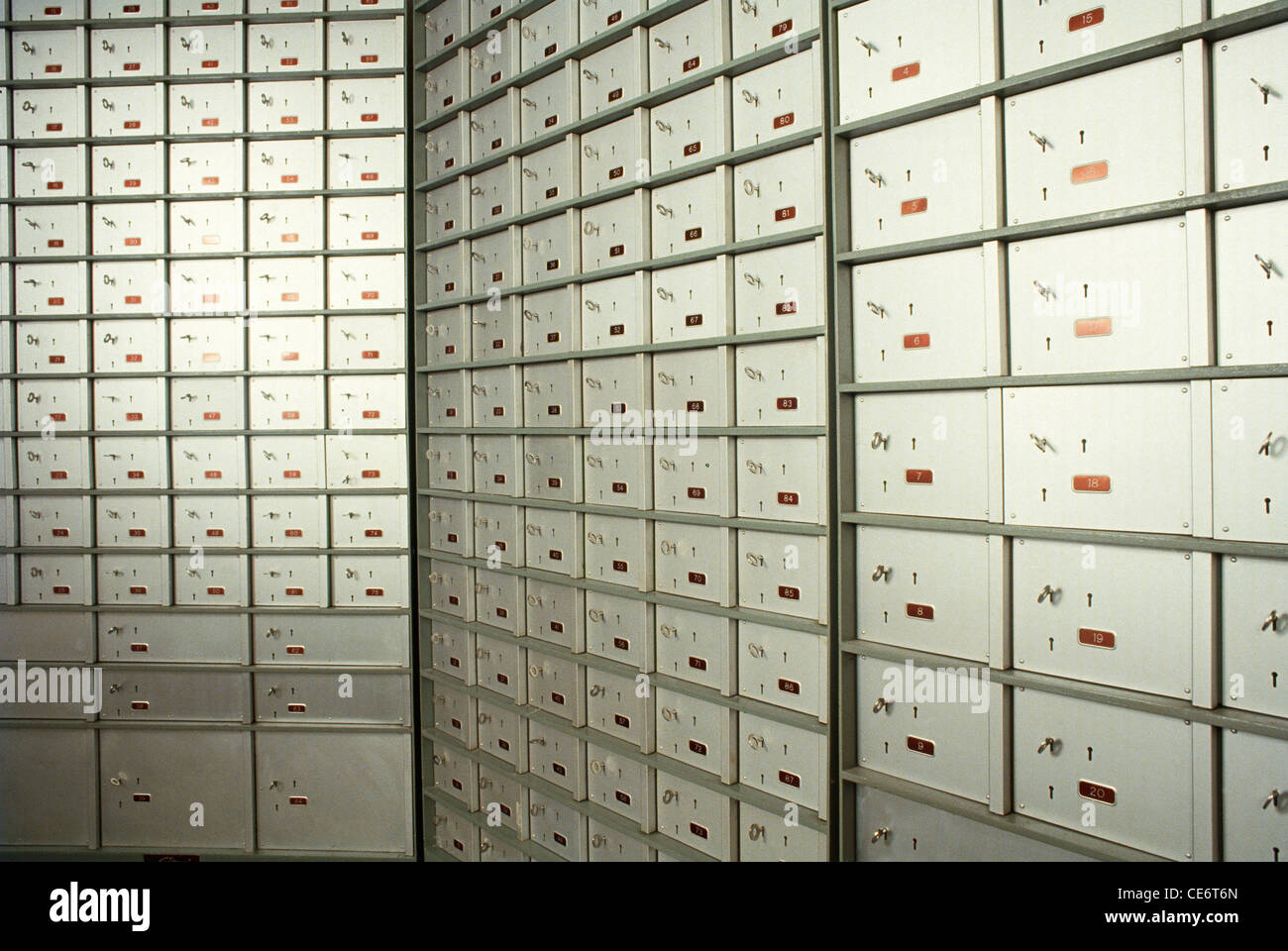 Safe deposit lockers ; Safe deposit boxes ; in bank vault ; india ...
