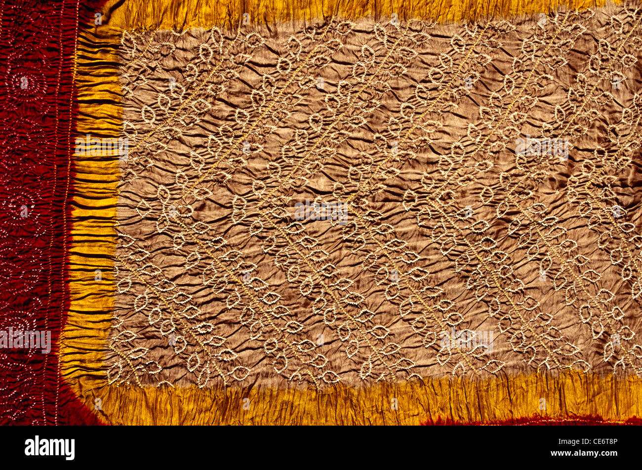Bandhani hand made cloth ; kutch ; gujarat ; india Stock Photo - Alamy