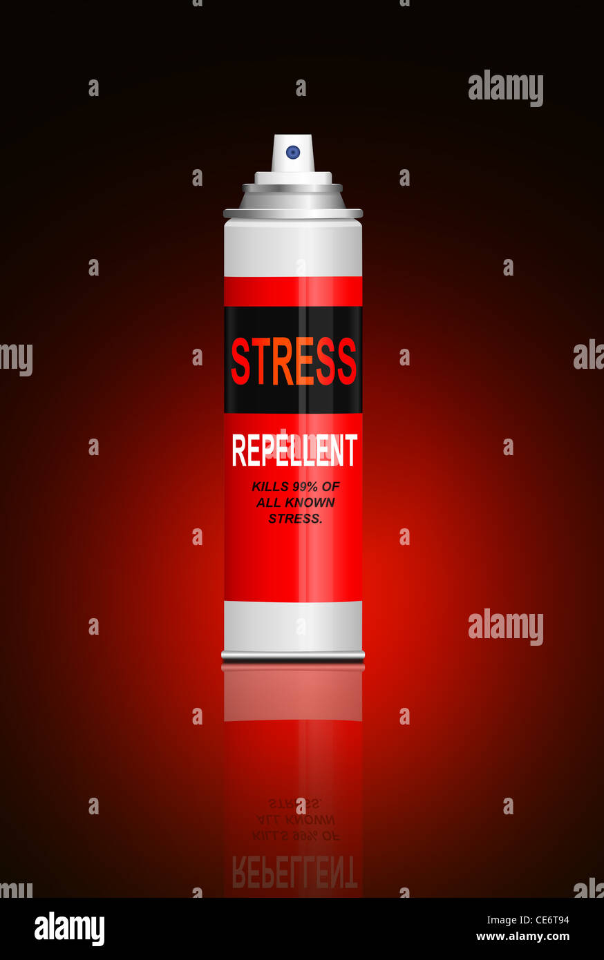 Illustration depicting a single aerosol spray can with the words ...