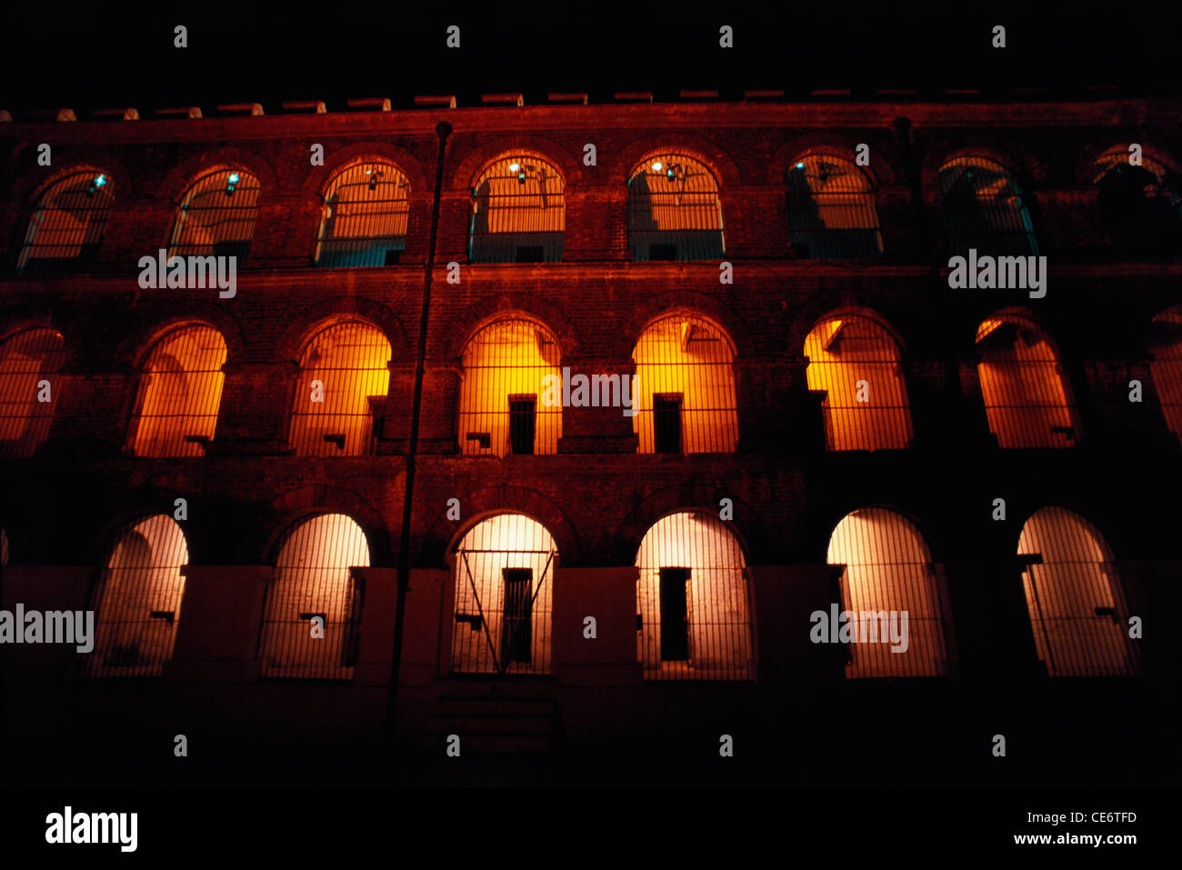 cellular jail barracks lit at night port blair andaman and nicobar ...