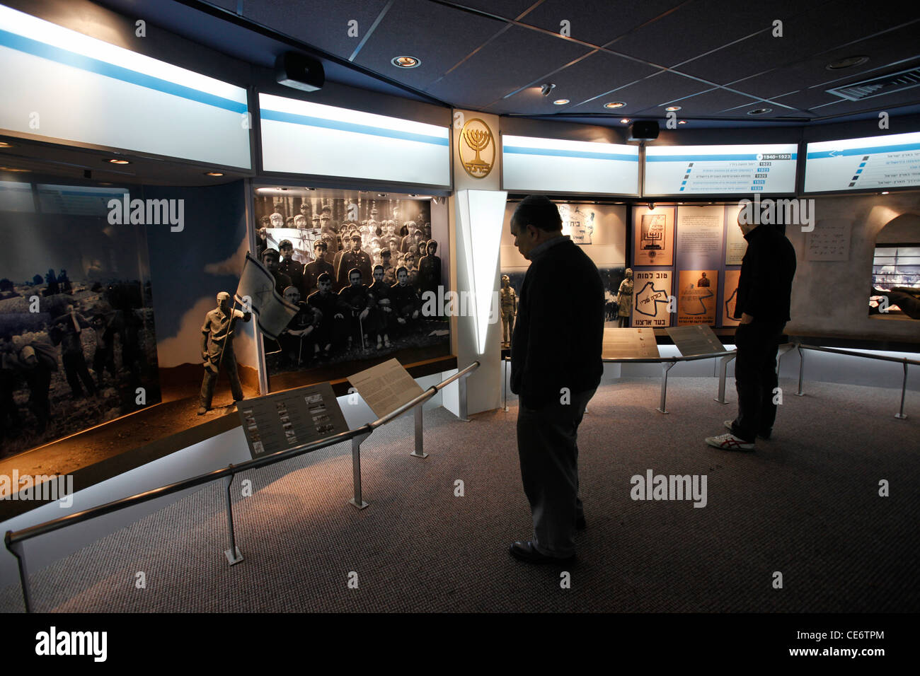 Visitors at the Jabotinsky museum inside Metzudat Zeev which serves as ...
