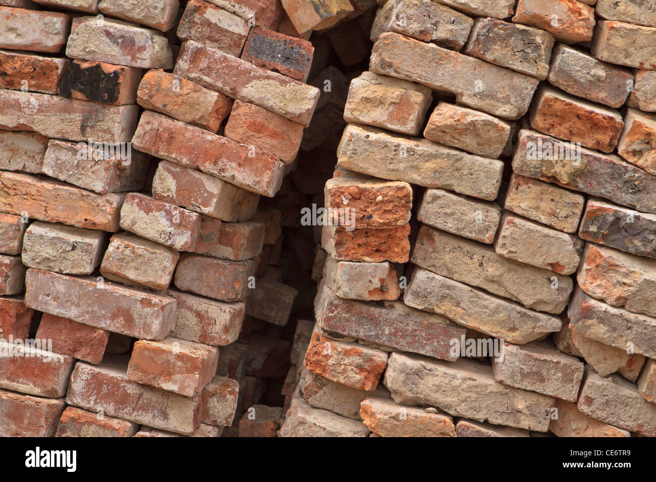 Stack of used bricks Stock Photo - Alamy
