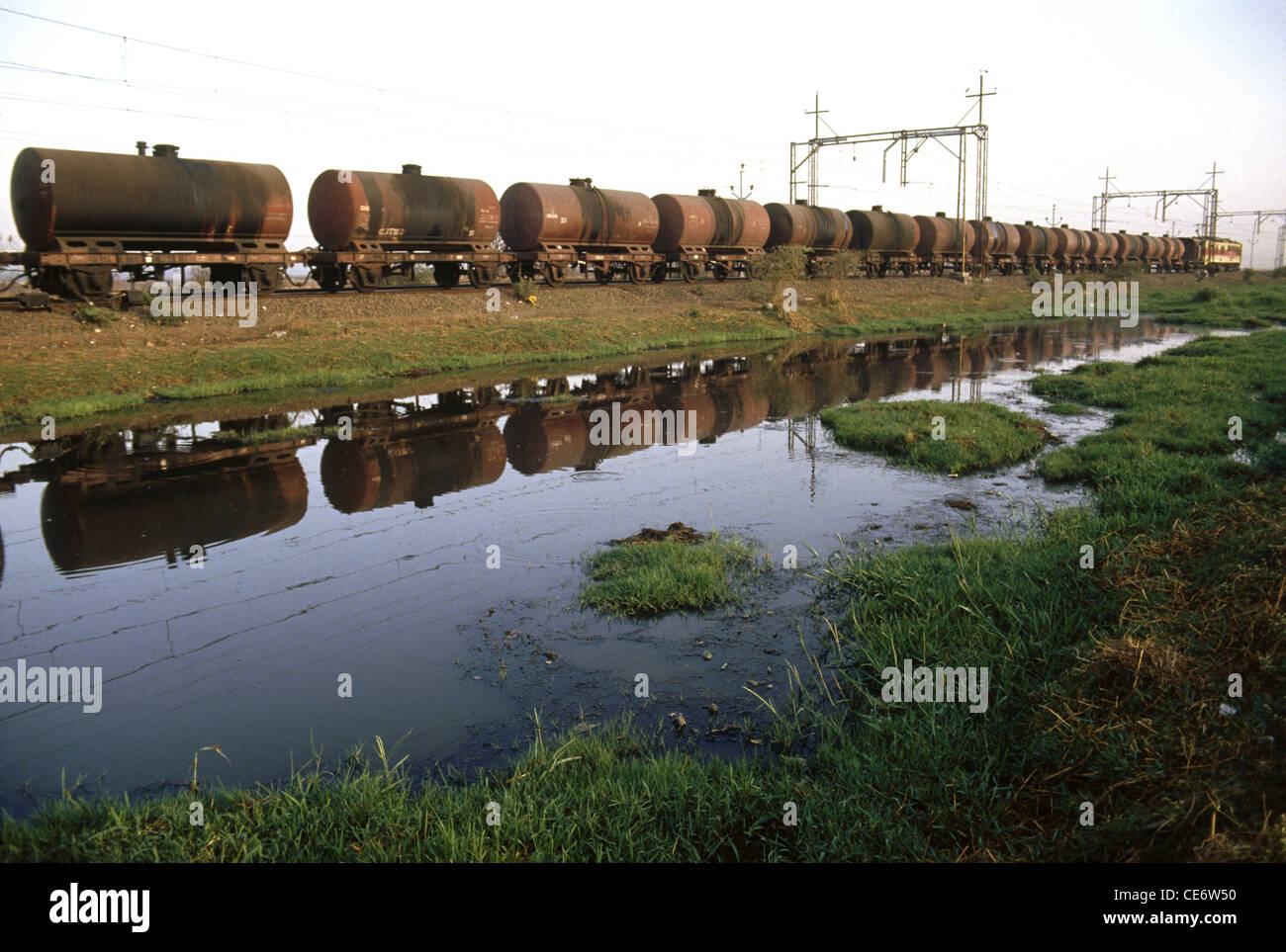 RSC 83270 : indian railways oil tanker goods train india Stock Photo ...