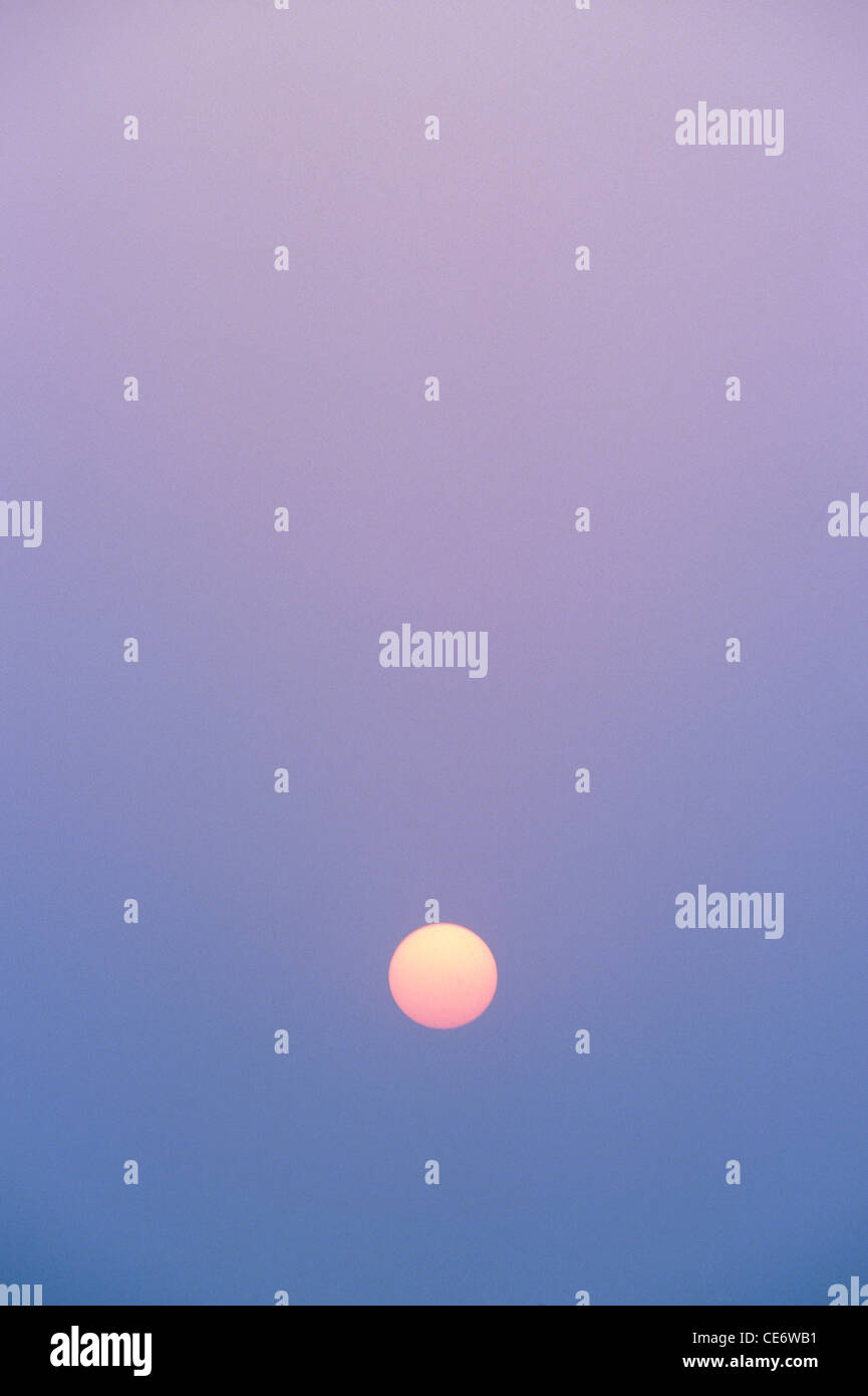 yellow orange sunrise dawn morning and blue sky mathura uttar pradesh ...