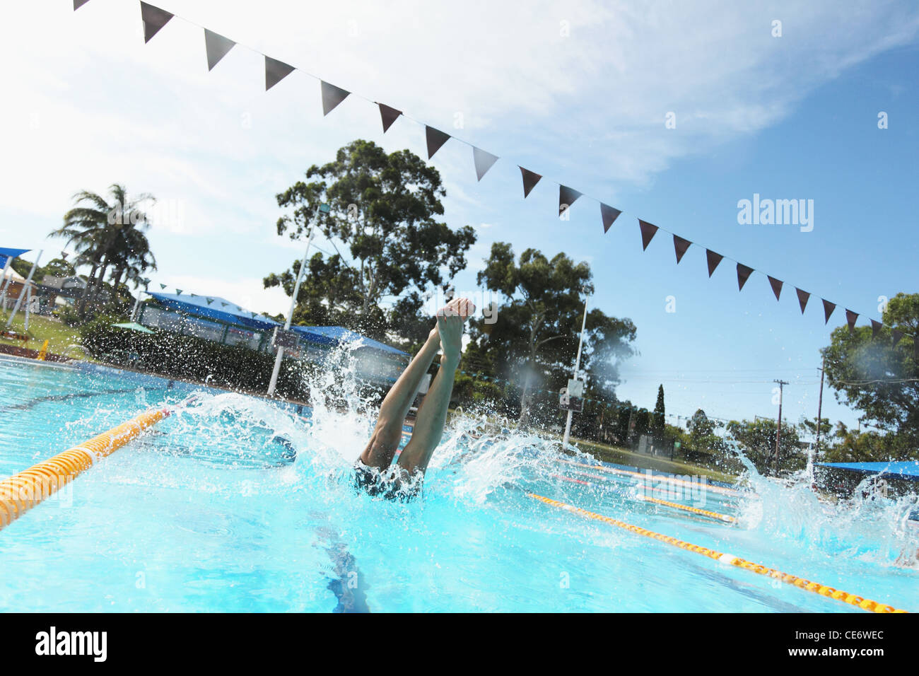 Swimming Pool, Diving Stock Photo - Alamy