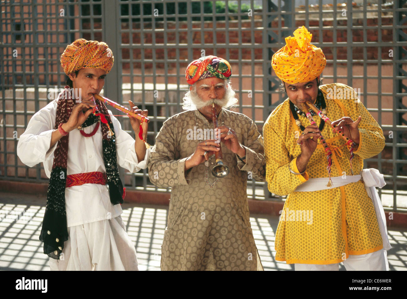Indian man playing shehnai hi-res stock photography and images - Alamy