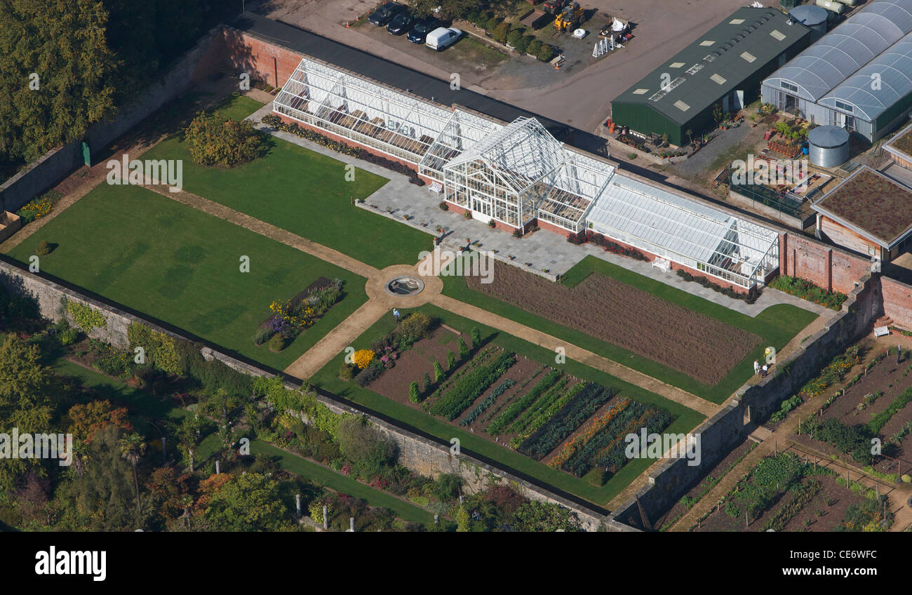 Walled garden at Dyffryn Gardens, near Cardiff, Glamorgan, Wales Stock ...