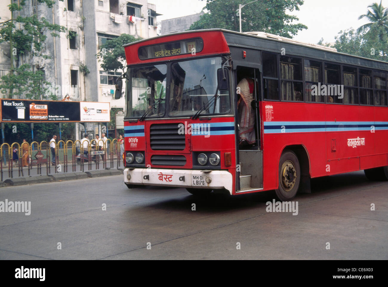 BEST AC bus public transportation bombay mumbai maharashtra India Stock ...
