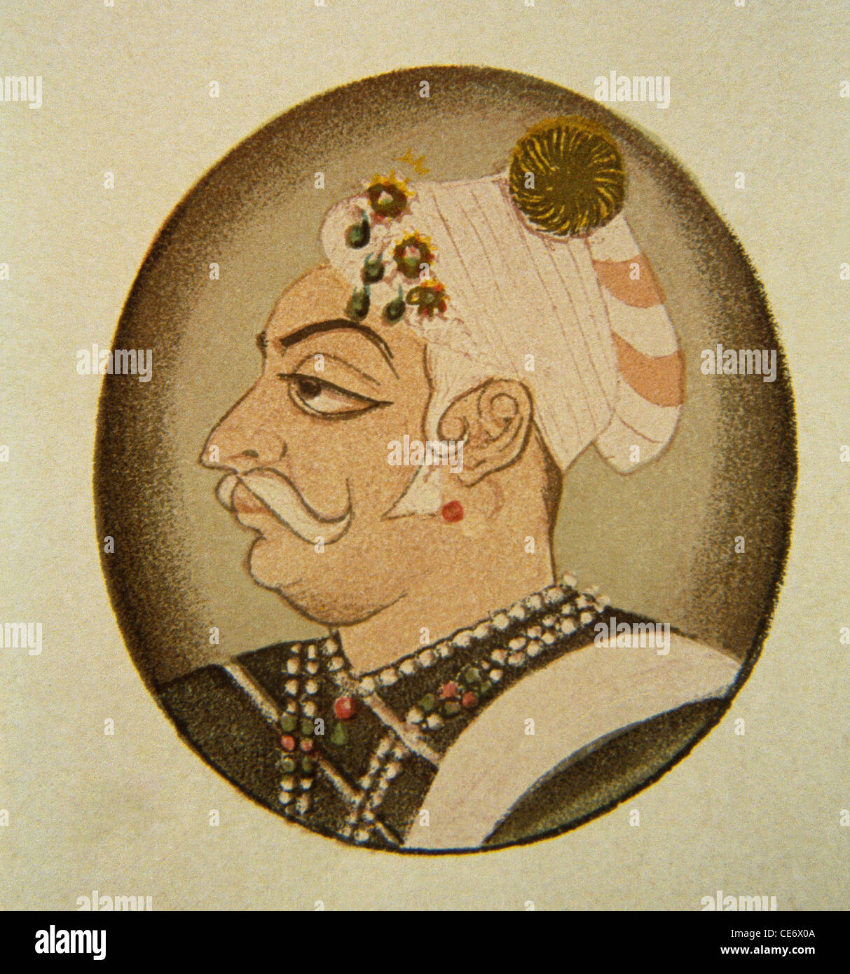 Miniature painting ; Maharaja Bharatpur ; Thakur Badan Singh ...