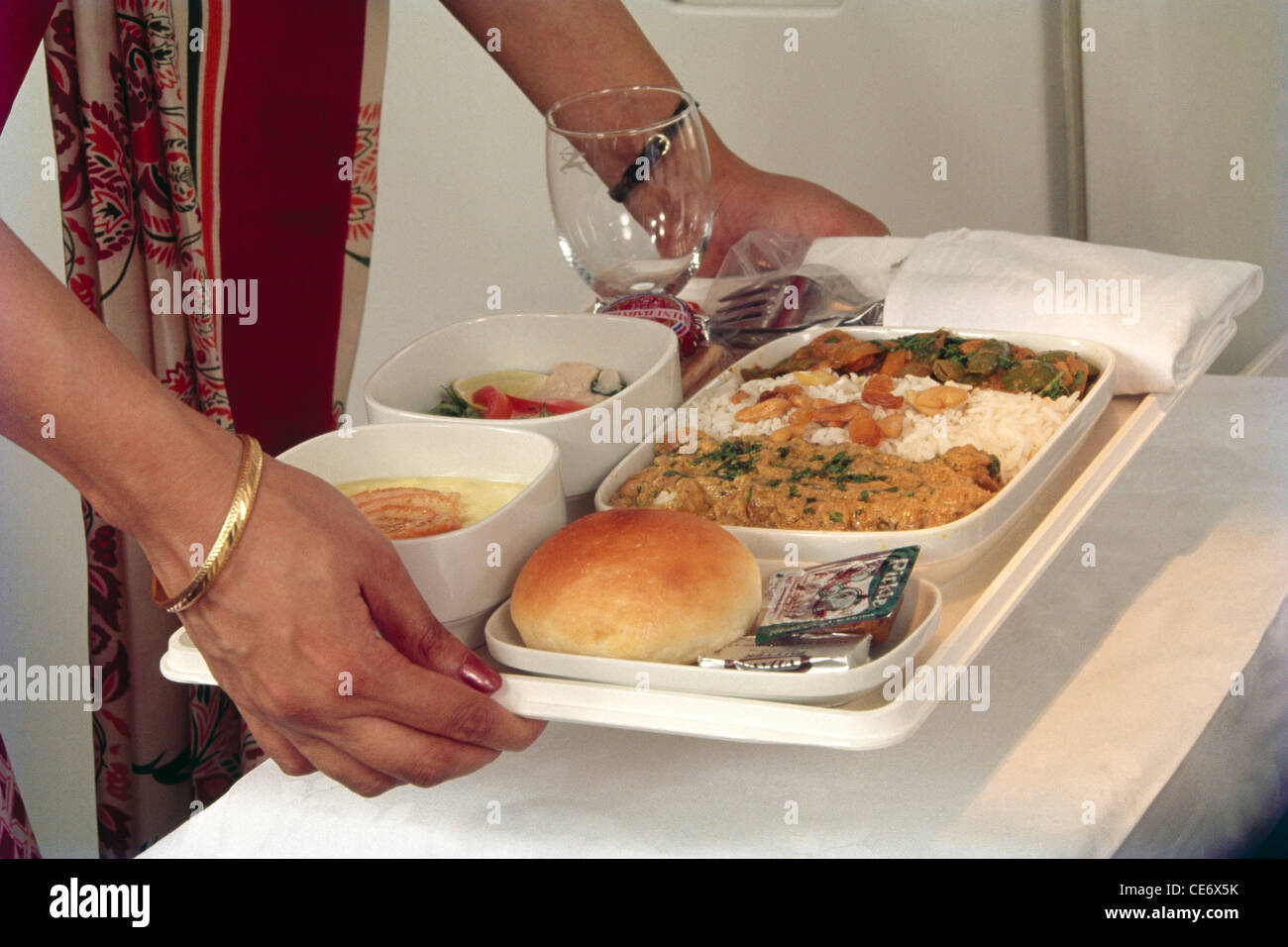 Edible flight meal tray hi-res stock photography and images - Alamy
