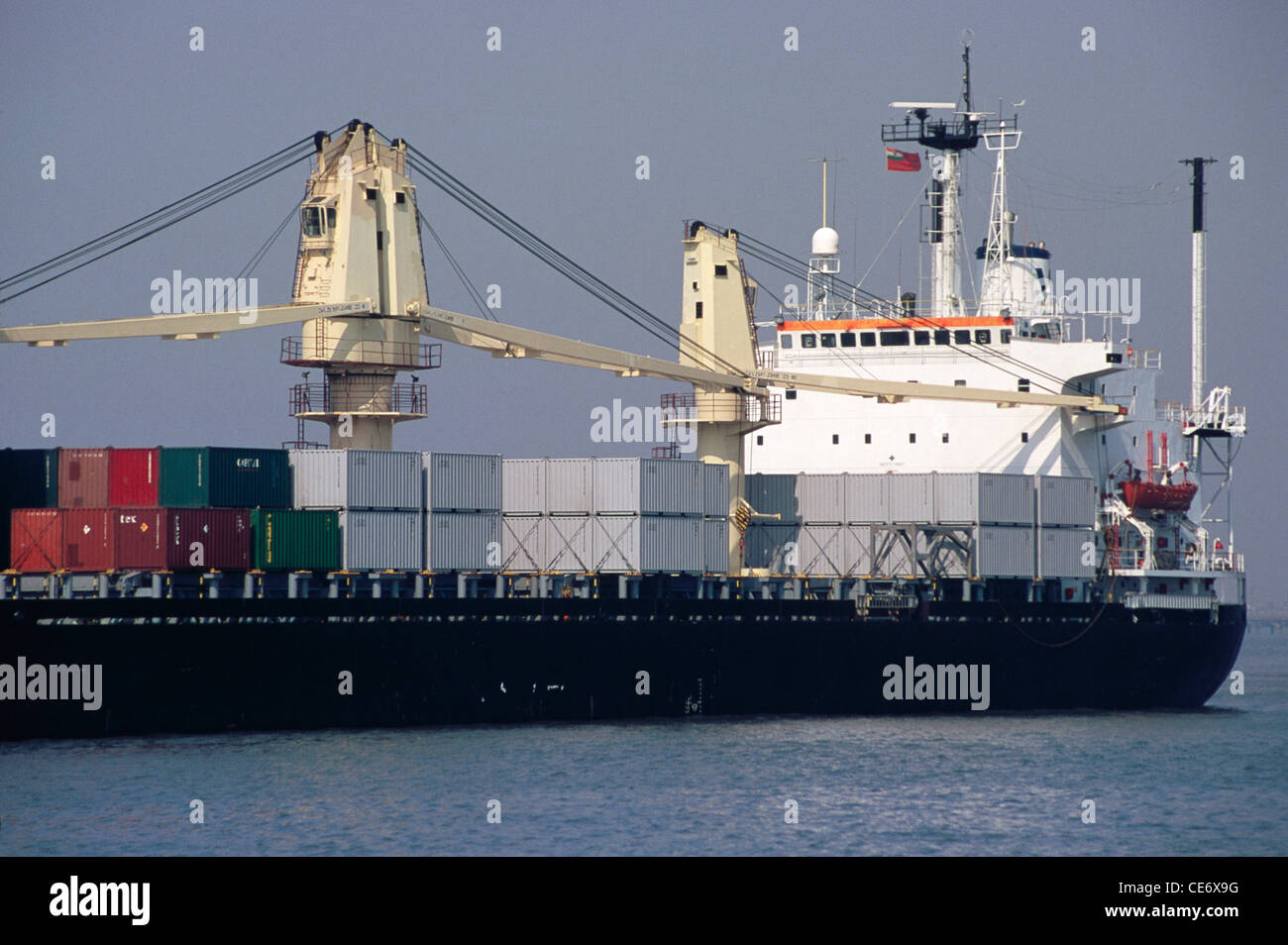 HMA 85488 : container ship in bombay harbour nhava sheva port mumbai ...