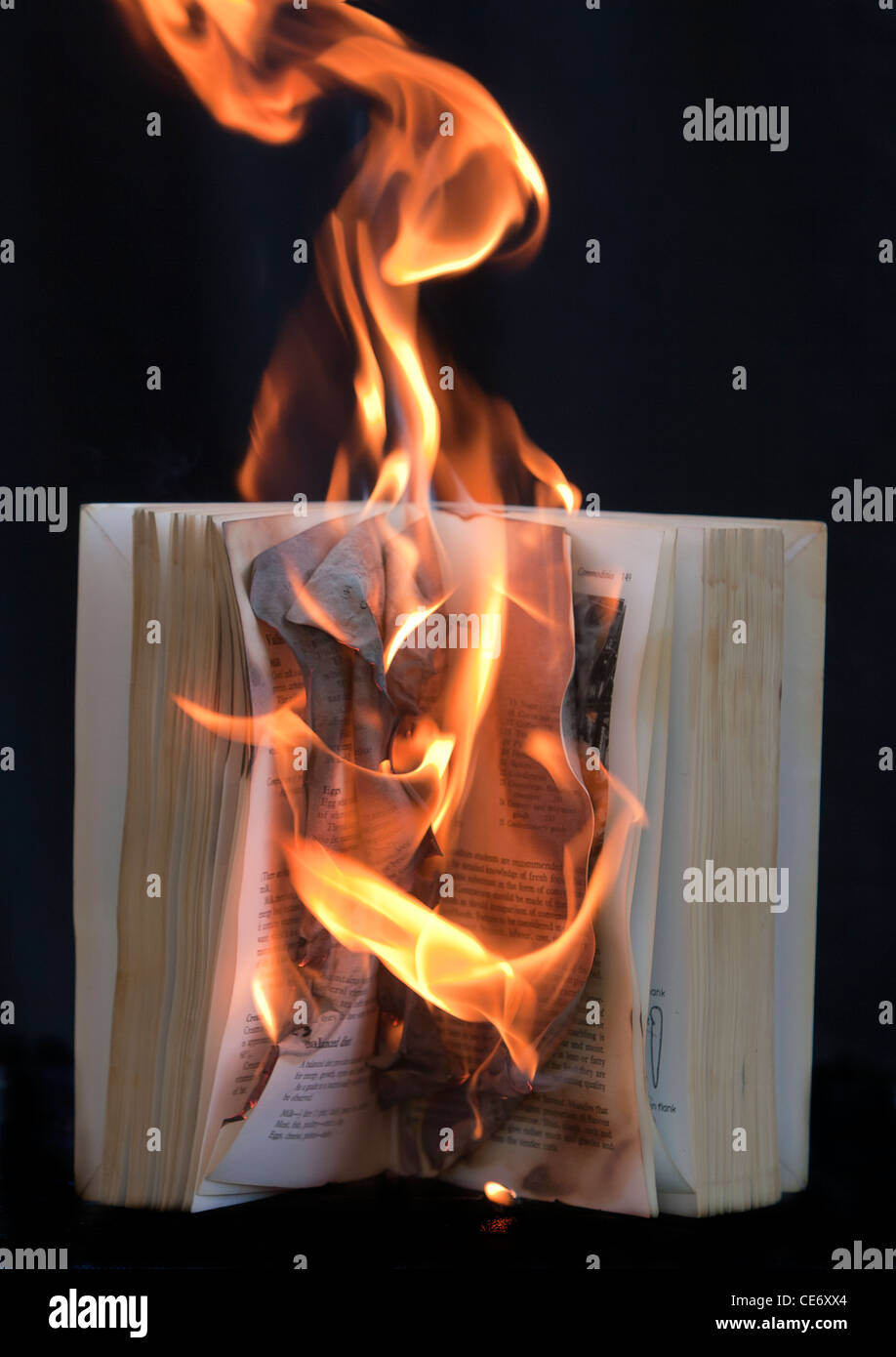 book on fire Stock Photo - Alamy