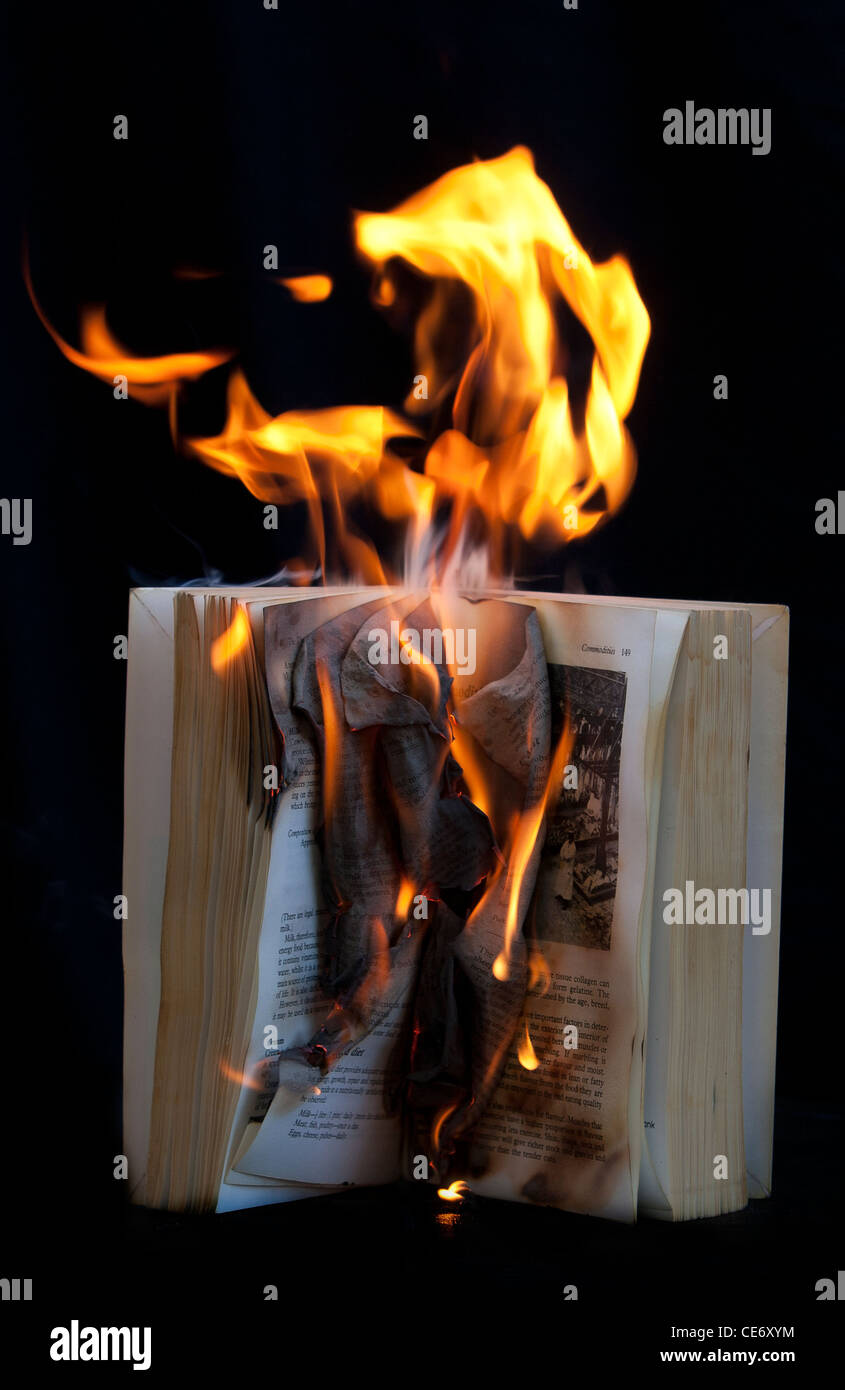 book on fire Stock Photo - Alamy