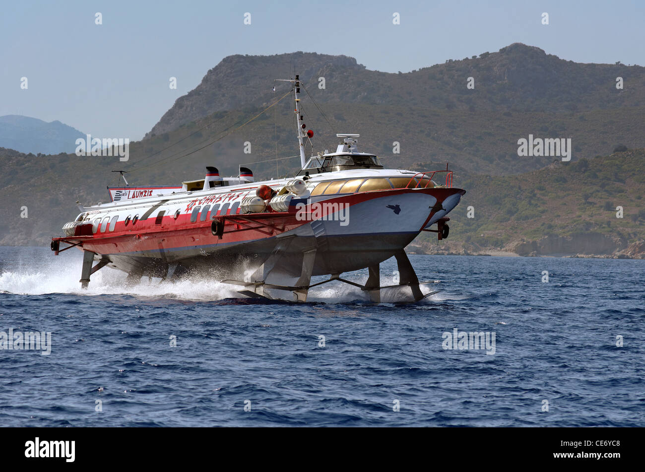 Greek island hydrofoil hi-res stock photography and images - Alamy