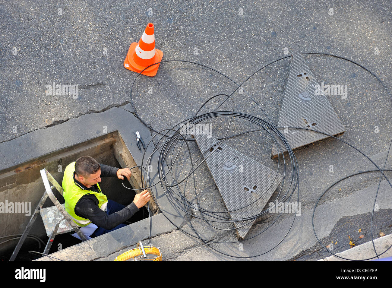 Cables underground hi-res stock photography and images - Alamy
