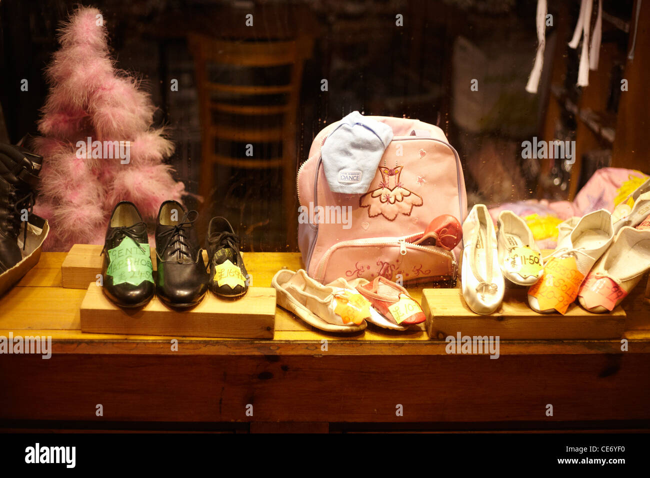 Ballet clothing shop window Stock Photo - Alamy