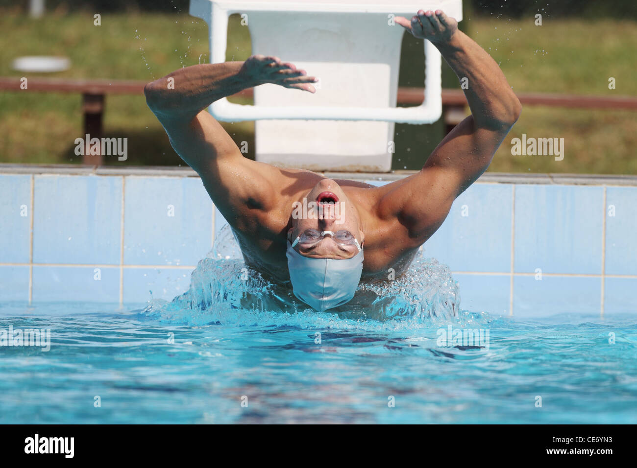 Backstroke competition hi-res stock photography and images - Alamy