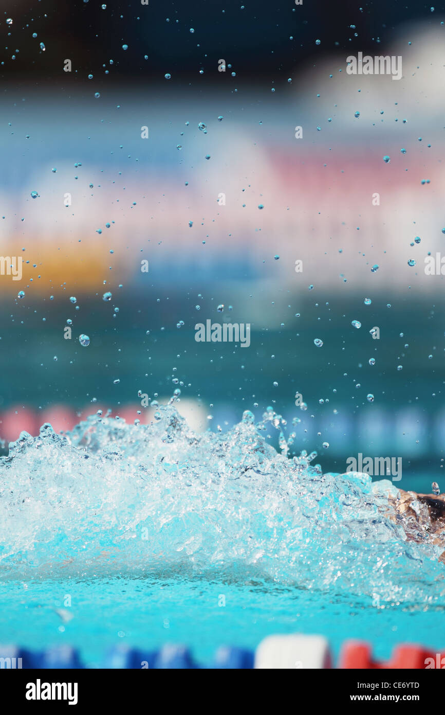Swimming in Pool, Splashing Stock Photo - Alamy