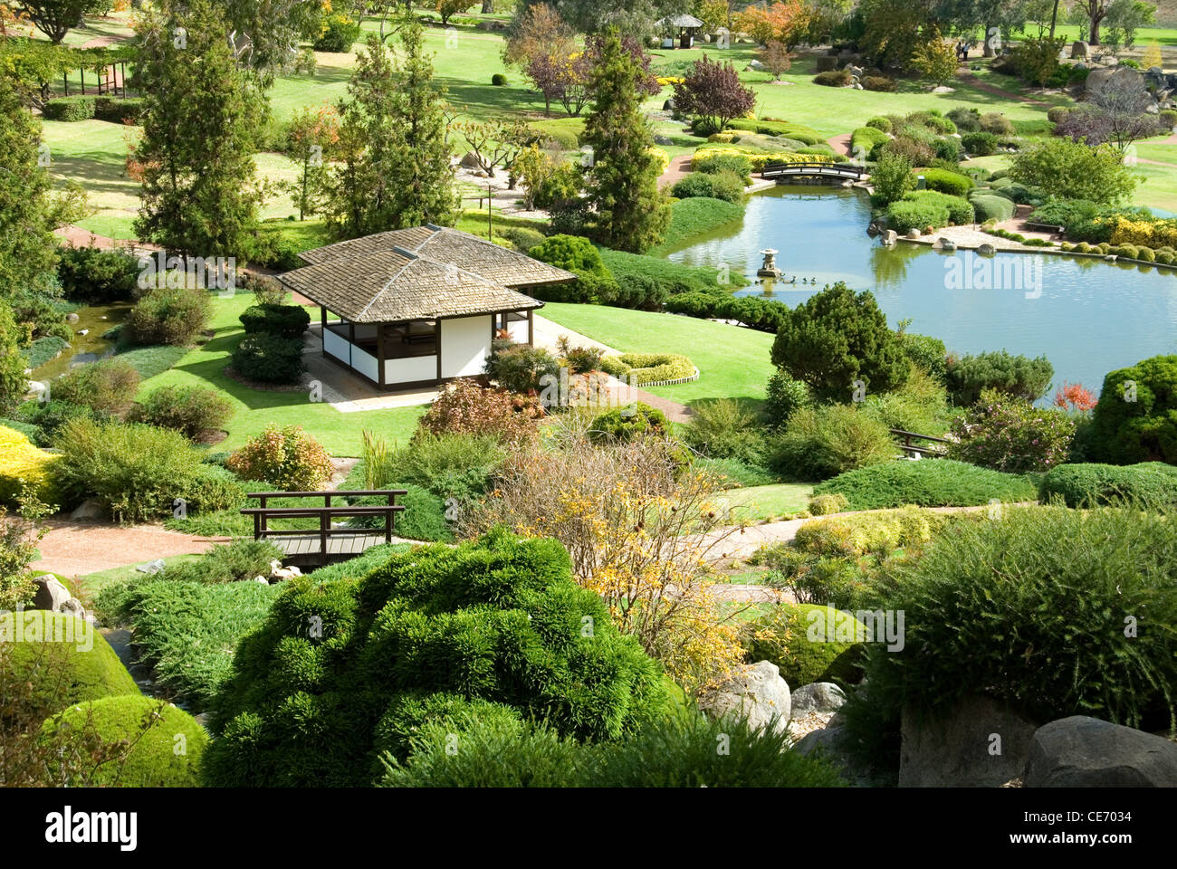 A scene from a Japanese Garden in Cowra, New South Wales, Australia ...