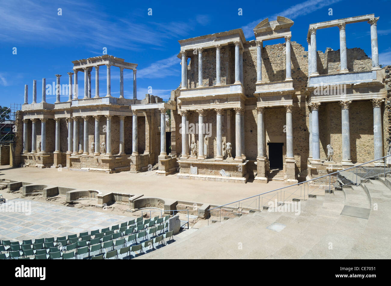 Roman theater in Merida, the theater, today, is used for theatrical ...