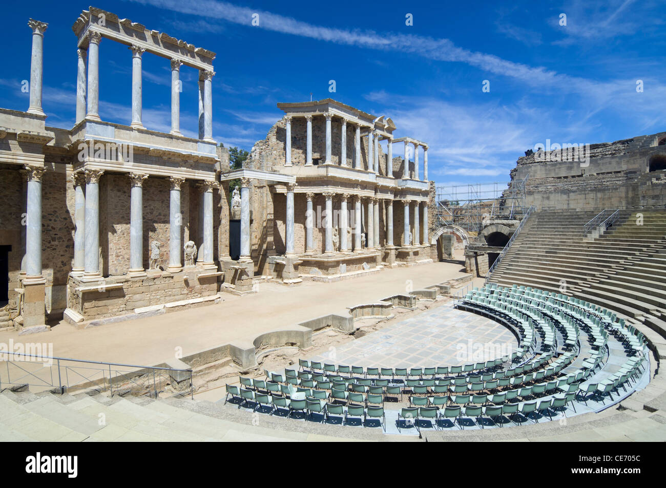 Roman theater in Merida, the theater, today, is used for theatrical ...