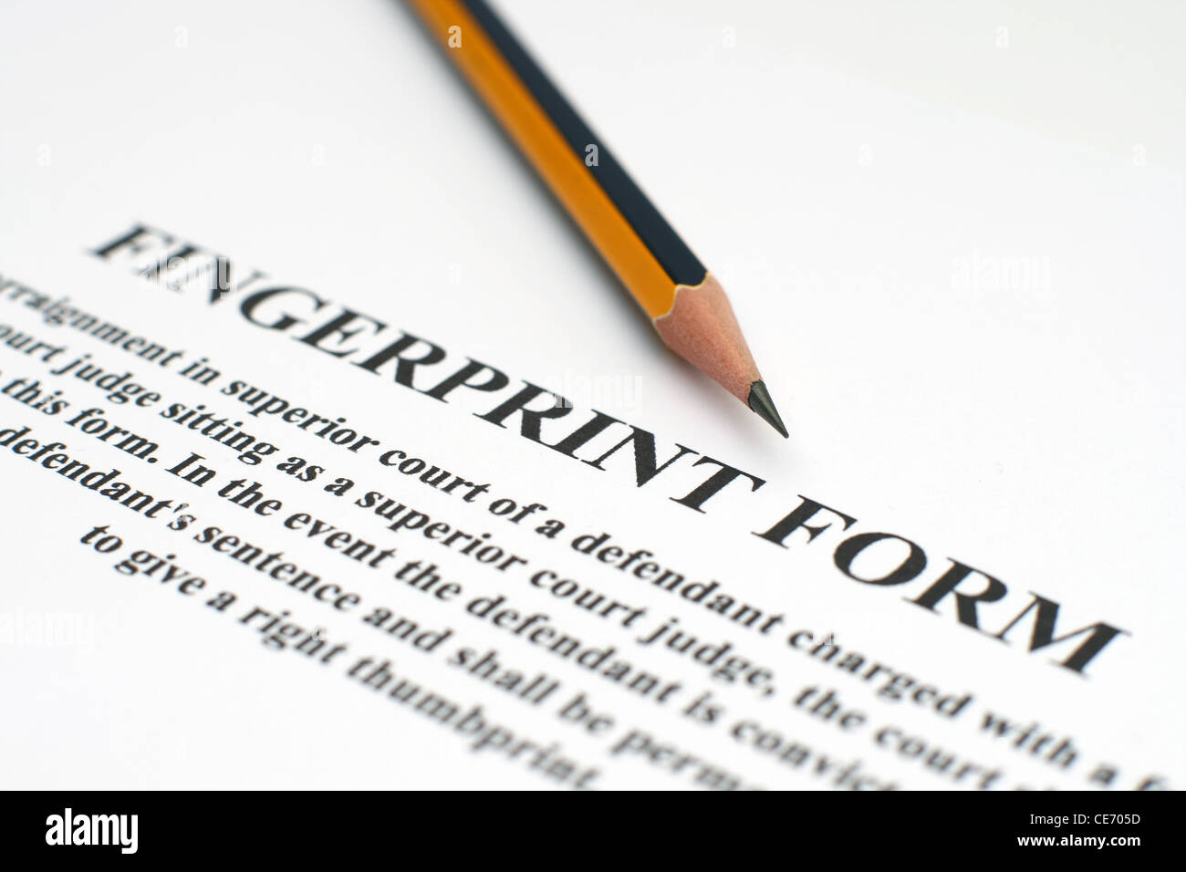Fingerprint form file hi-res stock photography and images - Alamy