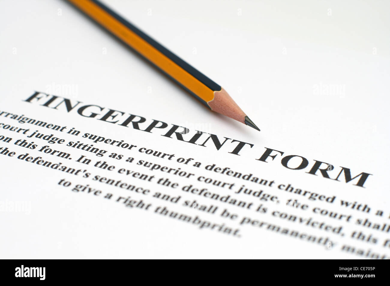 Fingerprint form file hi-res stock photography and images - Alamy