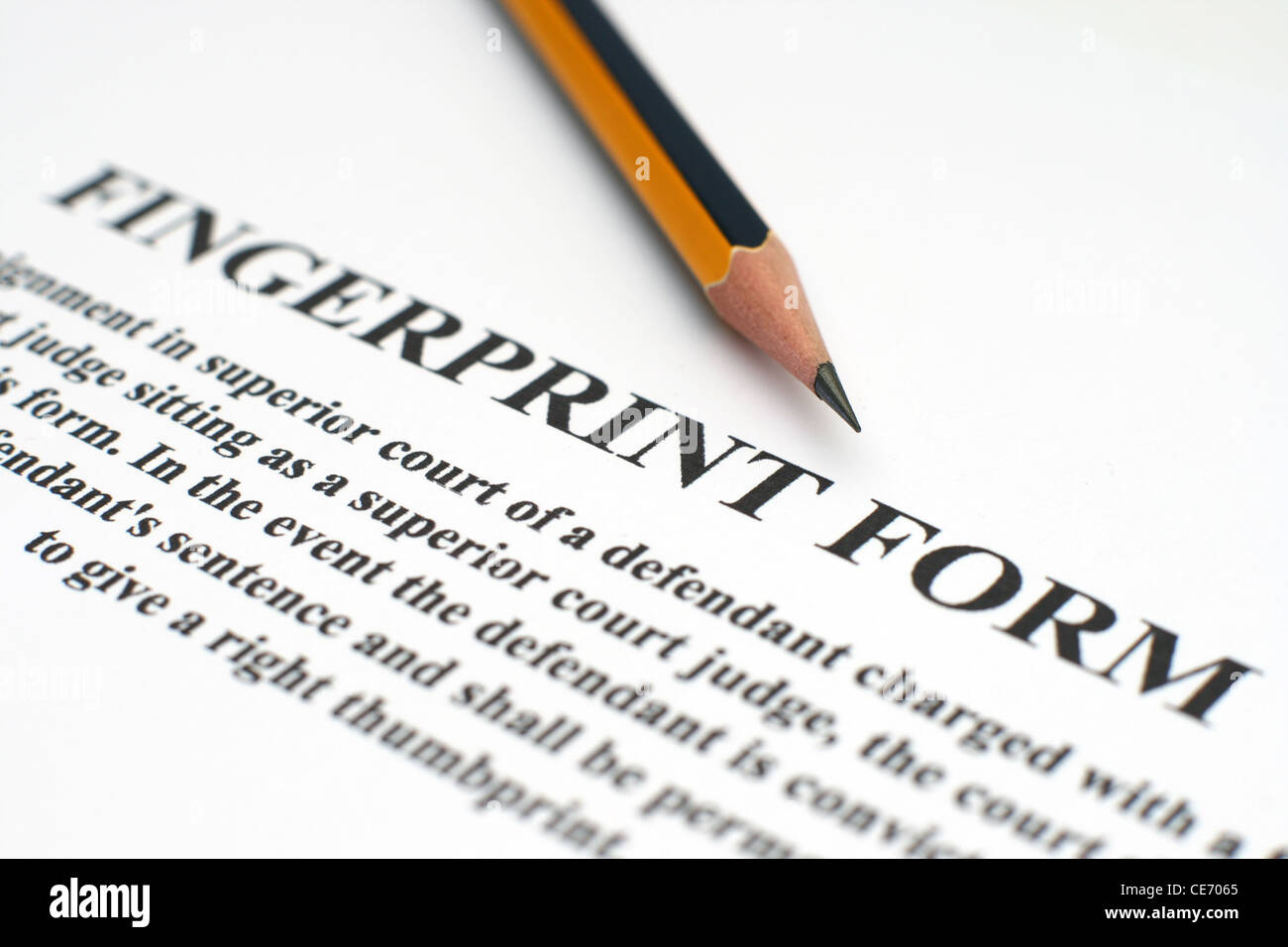 Fingerprint form file hi-res stock photography and images - Alamy