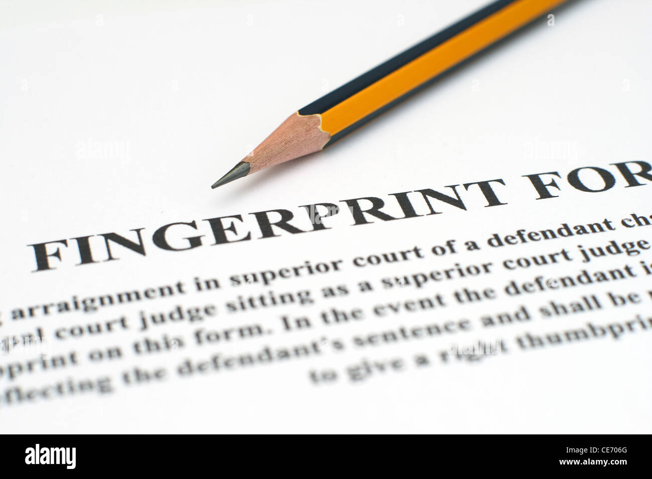 Fingerprint form file hi-res stock photography and images - Alamy